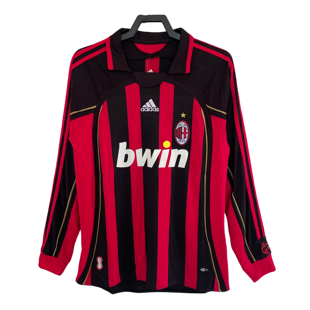 AC Milan Long Sleeve Home Shirt - 2007-08 – Retro Football Shirts