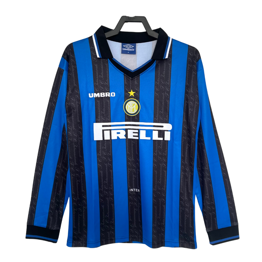 Inter Milan Long Sleeve Home Shirt - 1997-98 – Retro Football Shirts