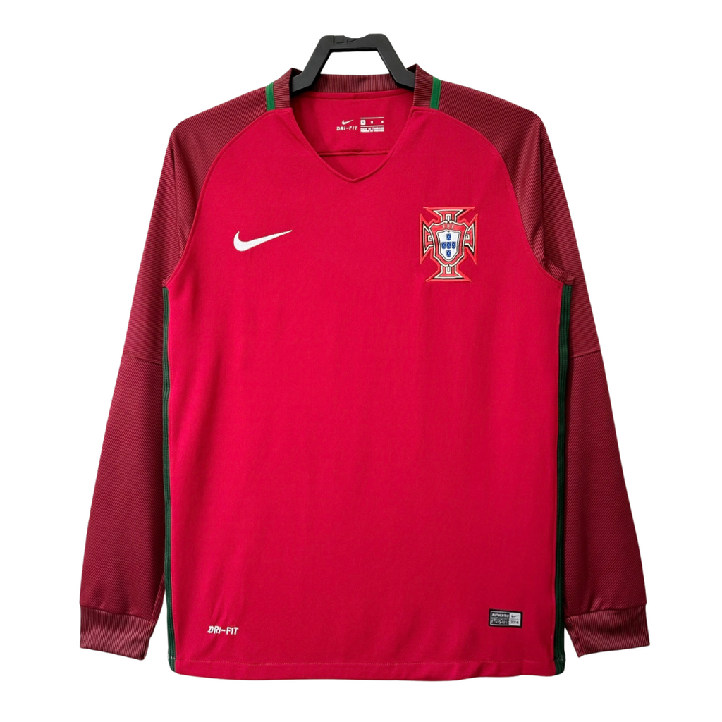 Portugal Long Sleeve Home Shirt - 2016 – Retro Football Shirts