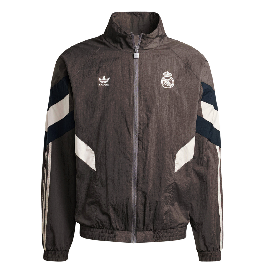 Real Madrid Retro Windbreaker Jacket - Gray – Retro Football Shirts